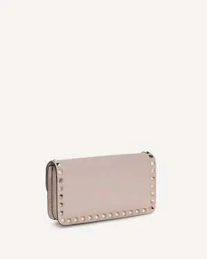 Valentino Garavani Rockstud Chain Wallet - Pink