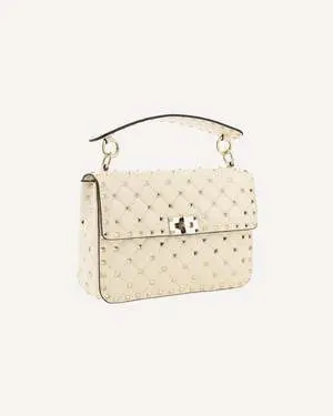 Valentino Garavani Rockstud Spike Handbag - Cream