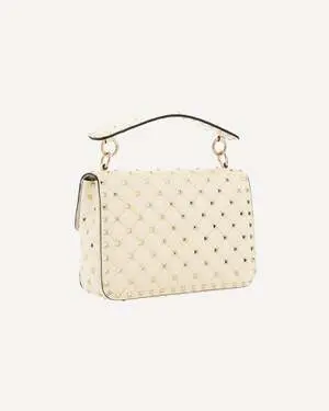 Valentino Garavani Rockstud Spike Handbag - Cream