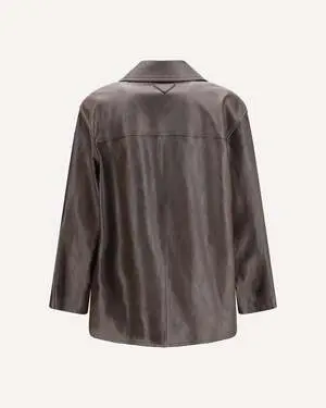Prada Leather Caban Jacket