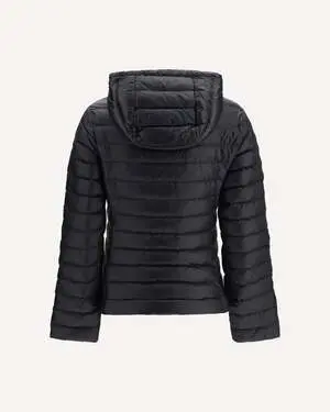 Moncler Igelhood Short Down Jacket In Longue Saison - Black