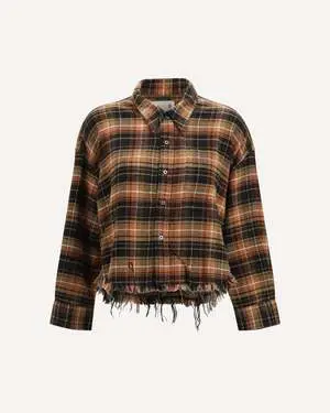 R13 Plaid Shirt Feale - Brown