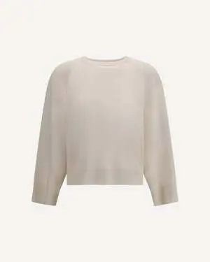 Brunello Cucinelli Cashmere Crewneck Sweater - White