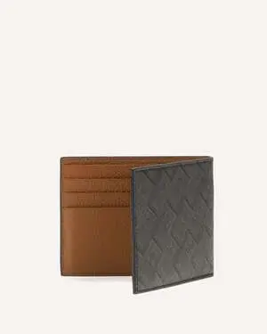 FERRAGAMO Leather Bifold Wallet With Gancini Pattern