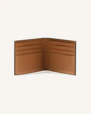 FERRAGAMO Leather Bifold Wallet With Gancini Pattern