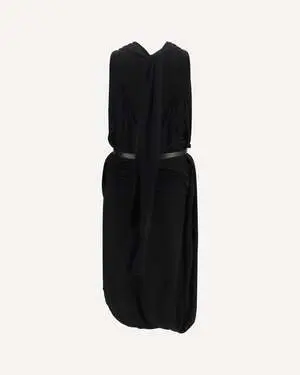 Loewe Draped Viscose Crepe Jersey Halterneck Maxi Dress