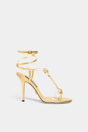Dsquared2 Metallic Strappy High Heel Sandals