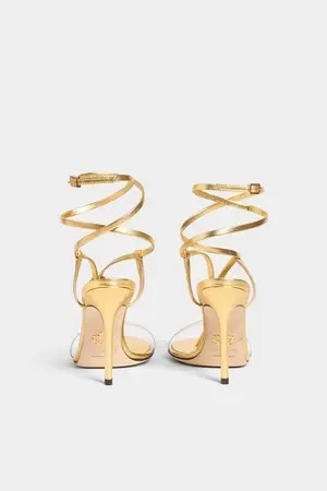 Dsquared2 Metallic Strappy High Heel Sandals