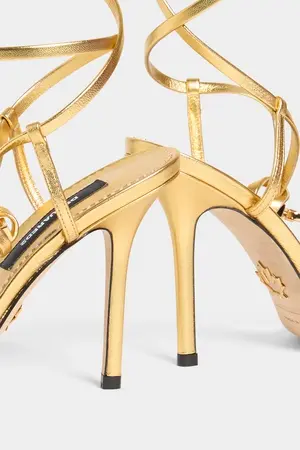 Dsquared2 Metallic Strappy High Heel Sandals