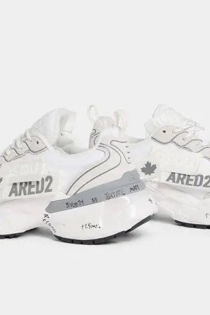 Dsquared2 Sneakers With Sculptural Sole - White