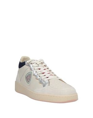BLAUER. Leather And Textile Low-top Sneakers With Logo Embellishment