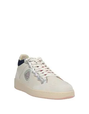 BLAUER. Leather And Textile Low-top Sneakers With Logo Embellishment