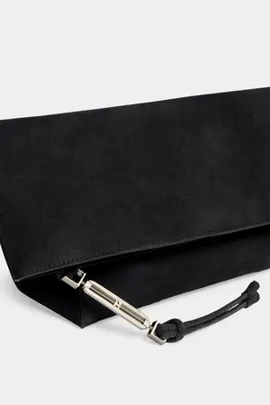 Dsquared2 Leather Fold-over Clutch With Statement Zip Pull