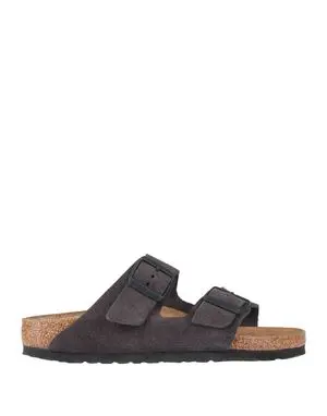 BIRKENSTOCK Suede Sandals With Buckle Fastening - Grey