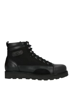 AERONAUTICA MILITARE Leather And Textile Fiber Ankle Boots - Black