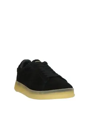 Emporio Armani Suede Low-top Sneakers - Black