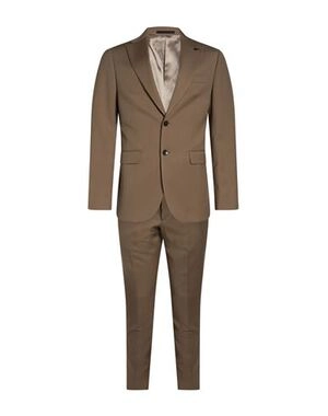 PAOLONI Suit Taupe Size Wool, Elastane