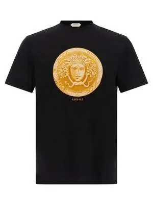 Versace Medusa Coin' Print T-shirt - Black