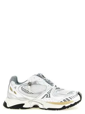 Versace Icaro' Mesh And Leather Fabric Sneakers - Multicolor