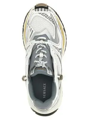 Versace Icaro Mesh And Leather Fabric Sneakers