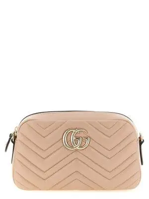 Gucci Gg Marmont' Small Crossbody Bag - Pink
