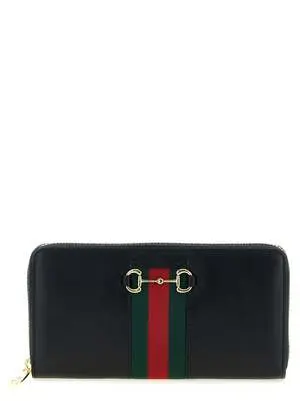 Gucci Horsebit Web' Wallet - Black
