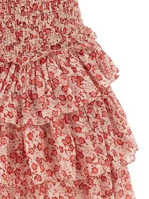 Isabel Marant Étoile Elodie" Floral Print Mini Dress - Red
