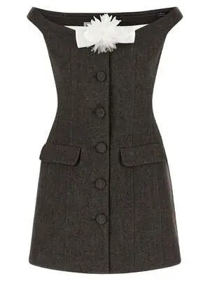 SELF-PORTRAIT Bardot Neckline Dress
