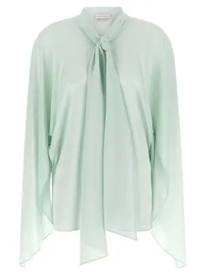 Stella McCartney Lavallière Collar Shirt - Green