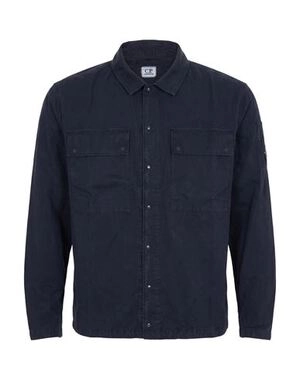 C.P. COMPANY Overshirt With Long Sleeves And Flap Pockets - Blue