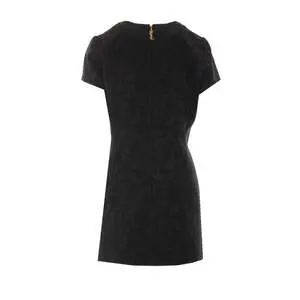 Saint Laurent Jacquard Mini Dress With Monogram Logo