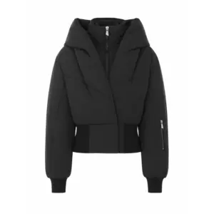 Attico Padded Bomber Jacket - Black