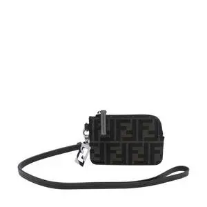 Fendi Ff Jacquard Card Holder - Brown