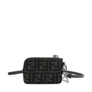 Fendi Ff Jacquard Card Holder - Brown