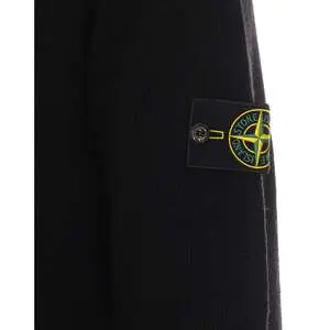 Stone Island Logo High Neck Sweater - Black