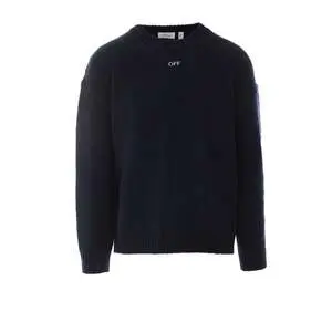 Off-White Wool Arrow Maxi Embroidery Sweater