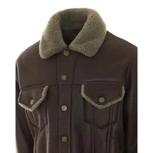 MAISON MARGIELA Waxed Shearling Jacket
