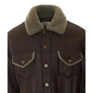 MAISON MARGIELA Waxed Shearling Jacket