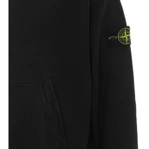 Stone Island Logo Hoodie - Black