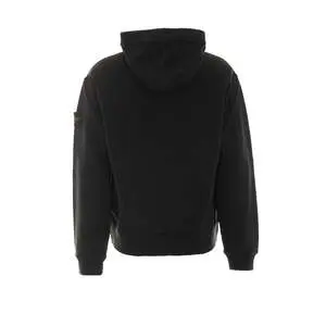 Stone Island Logo Hoodie - Black