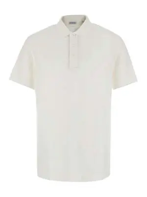 Burberry Eddie' White Polo Shirt With Classic Collar And Ekd Embroidery On The Front In Cotton For - Multicolor