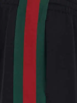 Gucci Cotton And Silk Pants With Web Detail