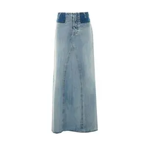 MAISON MARGIELA Two-tone Denim Maxi Skirt