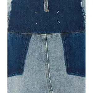 MAISON MARGIELA Two-tone Denim Maxi Skirt