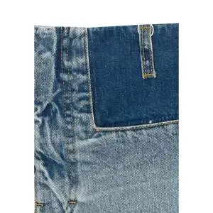 MAISON MARGIELA Two-tone Denim Maxi Skirt