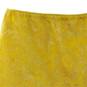 Saint Laurent Jacquard And Lace Barocca Mini Skirt - Yellow