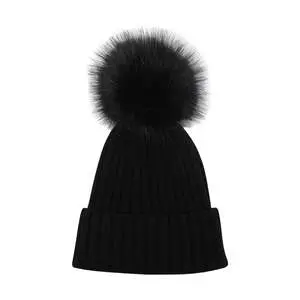 Moncler Logo Beanie With Pon Pon