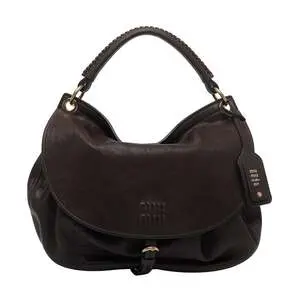 Miu Miu Leather Rendez-vous Shoulder Bag - Brown