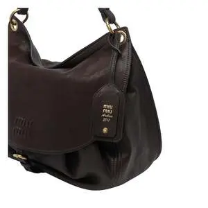 Miu Miu Leather Rendez-vous Shoulder Bag - Brown