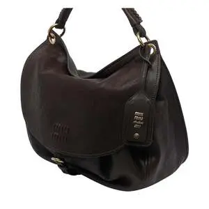 Miu Miu Leather Rendez-vous Shoulder Bag - Brown
